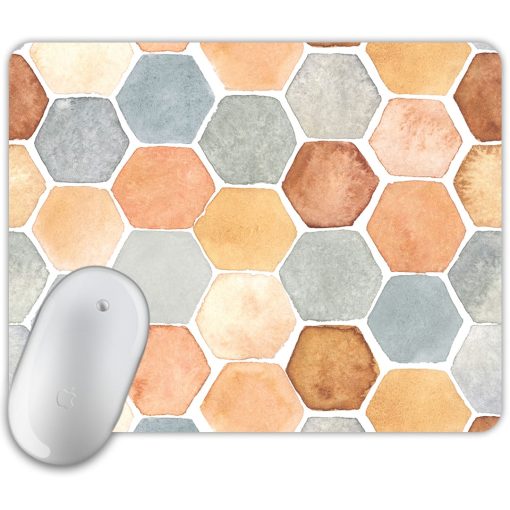 Hexagon Pattern Handdrawn Mouse Pad - Zapvi