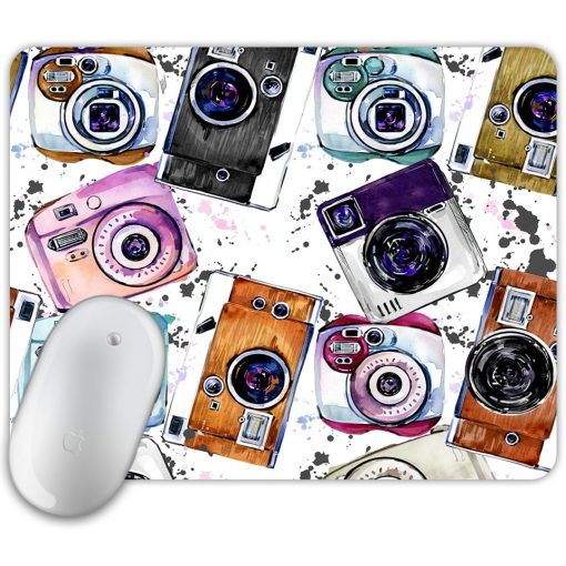 Photo Cameras Seamless Mouse Pad - Zapvi