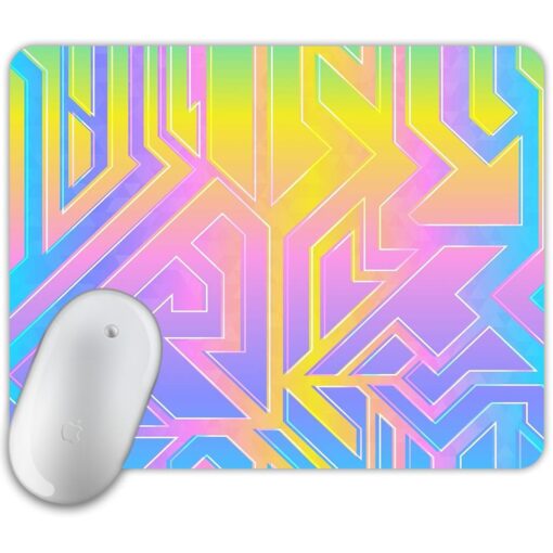 Bright Geometric Pattern Mouse Pad - Zapvi