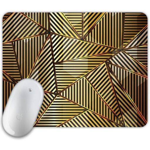 Gold Triangle Vector Mouse Pad - Zapvi