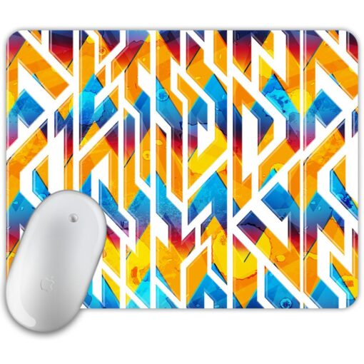 Grunge Geometric Pattern Mouse Pad - Zapvi