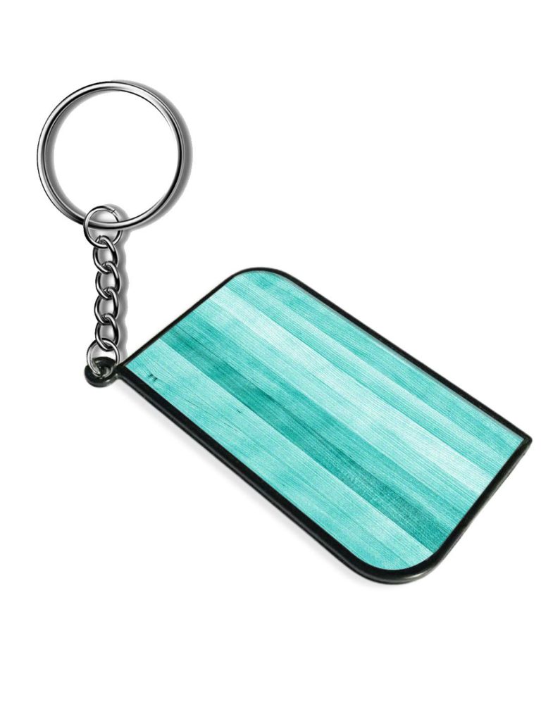 Buy Teal Turquoise Green Printed Curverectangle Keychain at ₹ 29 Only