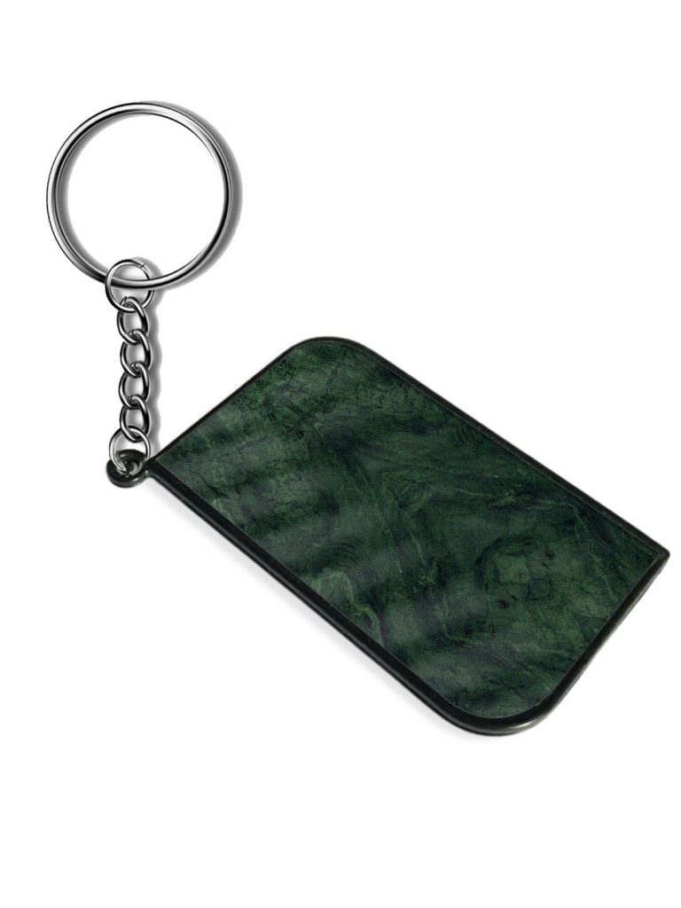 Buy Green Marble Texture Printed Curverectangle Keychain at ₹ 29 Only