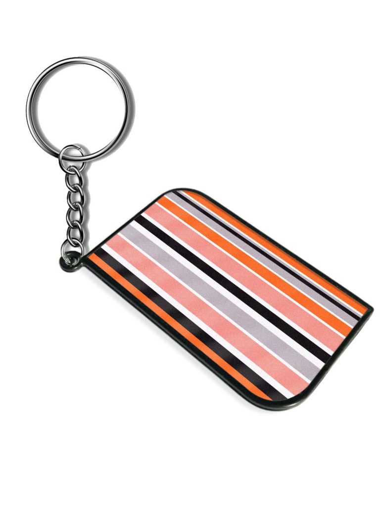Buy Retro Bright Colorful Printed Curverectangle Keychain at ₹ 29 Only