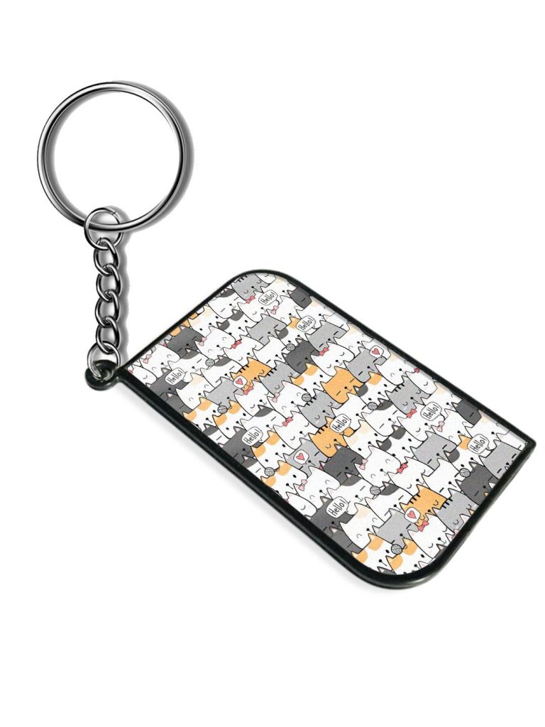 Buy Cute Adorable Little Printed Curverectangle Keychain at ₹ 29 Only