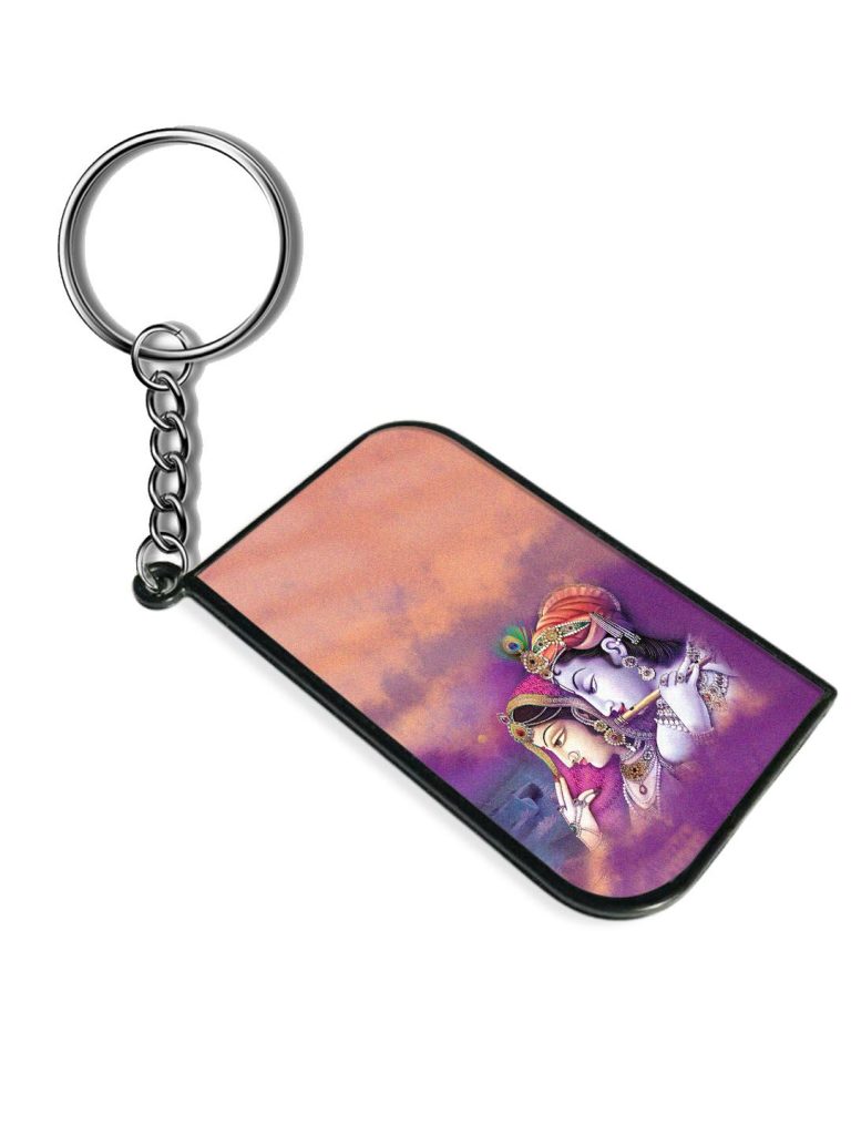 Buy Radha Krishna Poster Printed Curverectangle Keychain at ₹ 29 Only