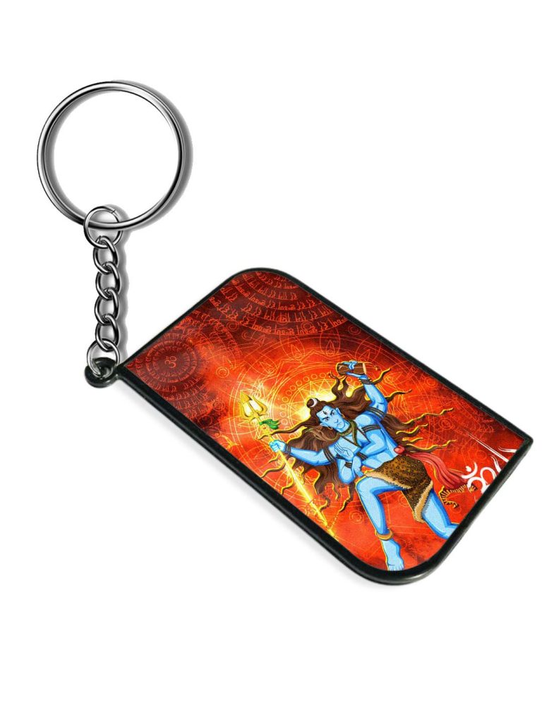 Buy Illustration Lord Shiva Printed Curverectangle Keychain at ₹ 29 Only