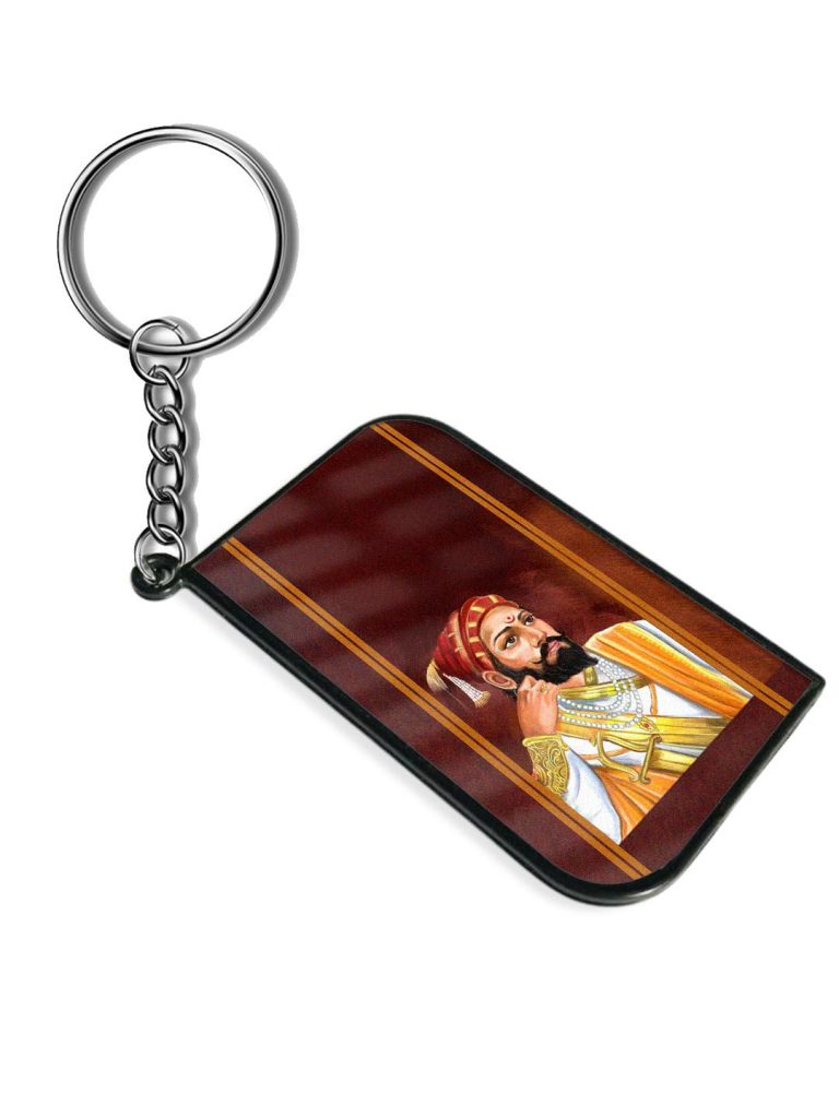 Buy Illustration Chhatrapati Shivaji Printed Curverectangle Keychain at ...