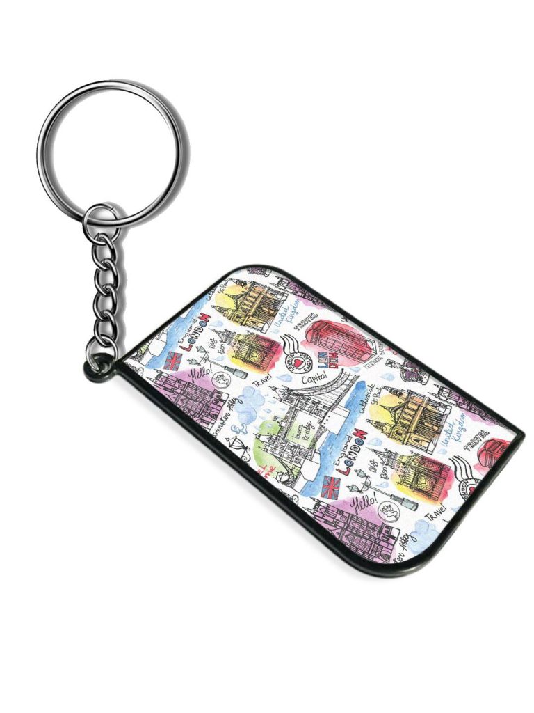 Buy Vector London Landmark Printed Curverectangle Keychain at ₹ 29 Only