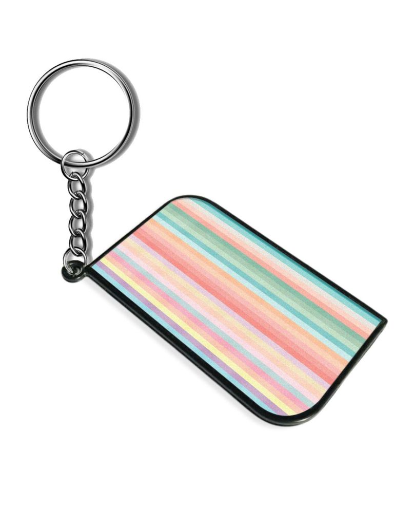 Buy Pastel Color Palettes Printed Curverectangle Keychain at ₹ 29 Only