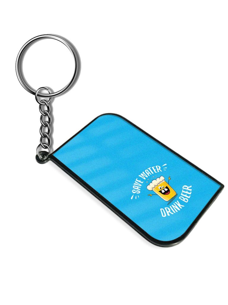 Buy Save Water Drink Printed Curverectangle Keychain at ₹ 29 Only