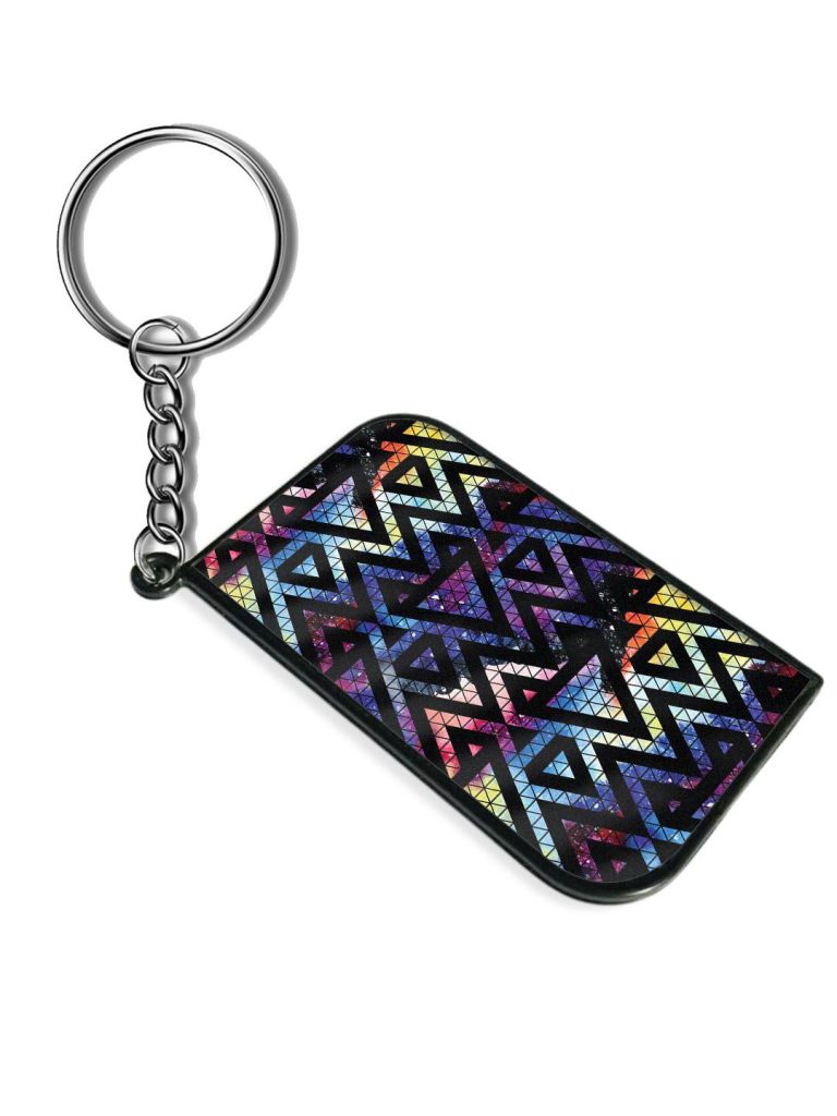 Buy Galaxy Seamless Pattern Printed Curverectangle Keychain at ₹ 29 Only