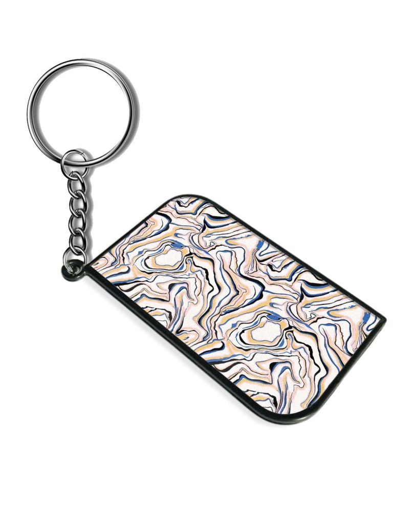 Buy Seamless Liquid Marble Printed Curverectangle Keychain at ₹ 29 Only