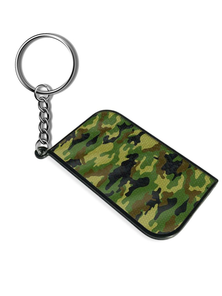 Buy Army Polygon Printed Curverectangle Keychain at ₹ 29 Only