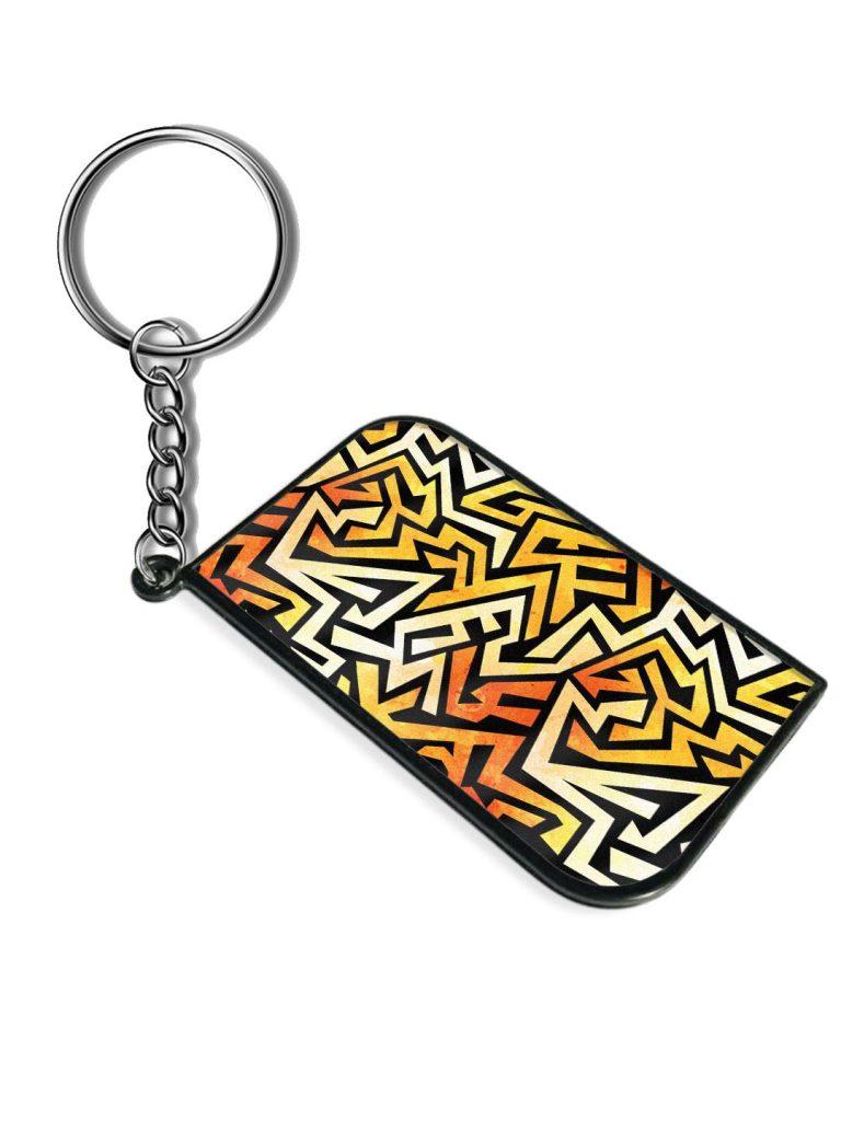 Buy Ancient Maze Seamless Printed Curverectangle Keychain at ₹ 29 Only