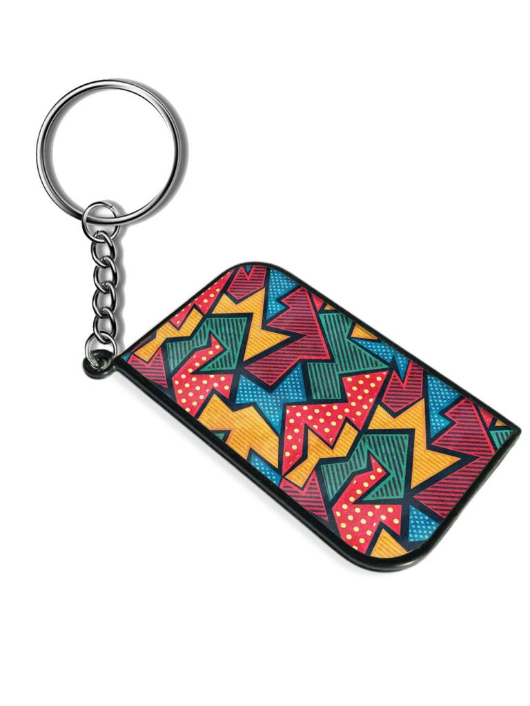 Buy Retro Tissue Seamless Printed Curverectangle Keychain at ₹ 29 Only