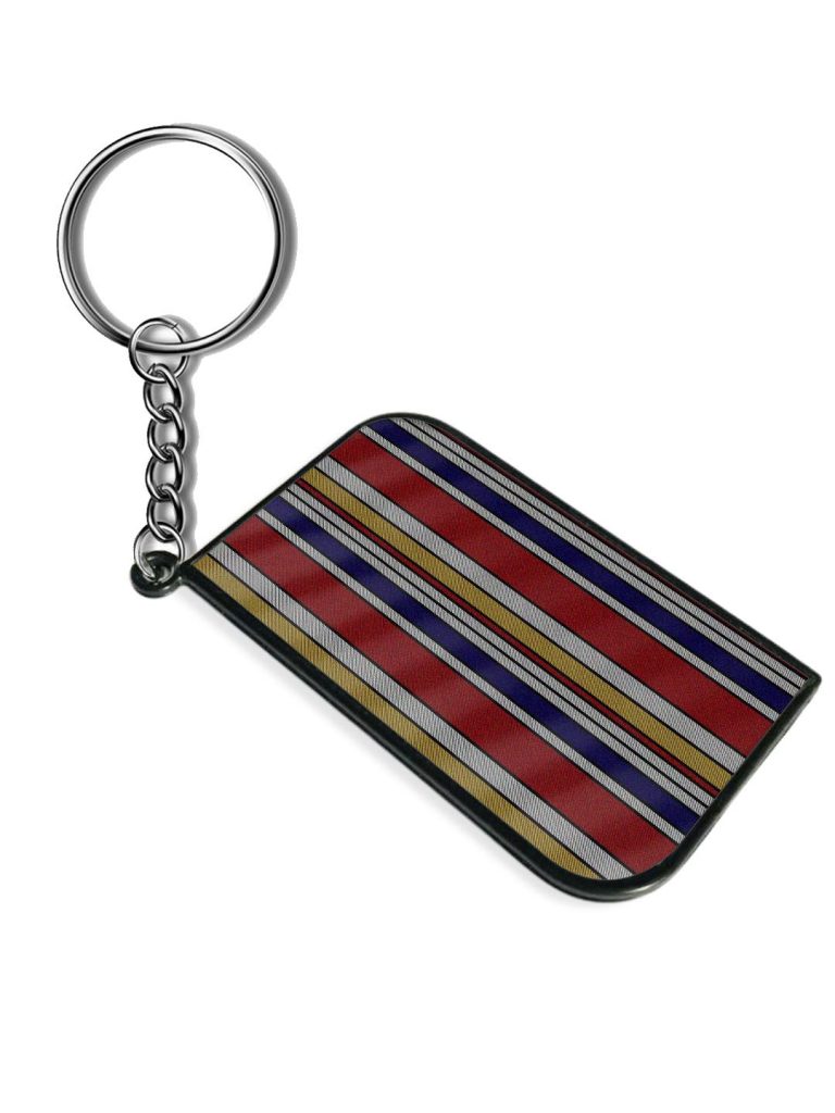 Buy Textured Stripe Seamless Printed Curverectangle Keychain at ₹ 29 Only