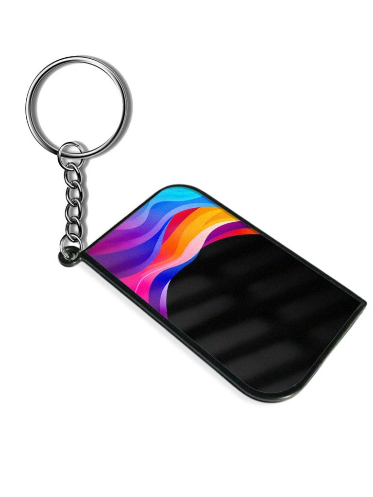 Buy Vertical Abstract Printed Curverectangle Keychain at ₹ 29 Only
