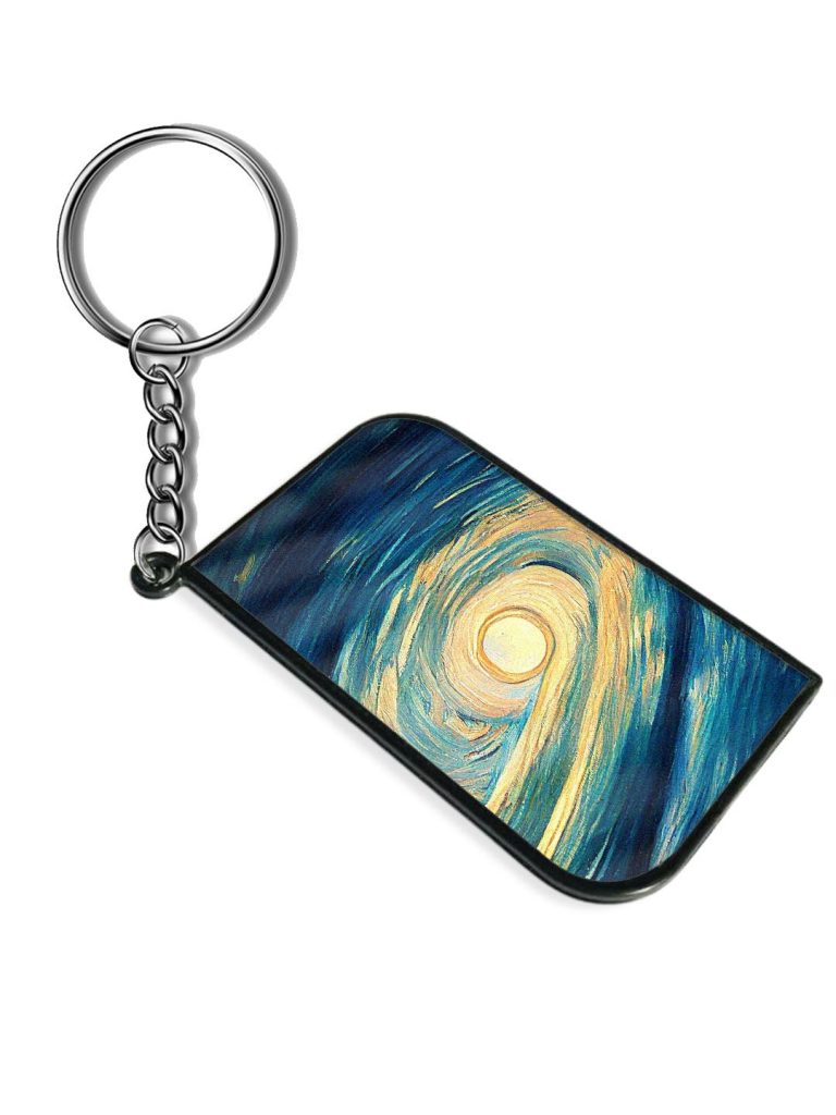 Buy Van Gogh Printed Curverectangle Keychain at ₹ 29 Only