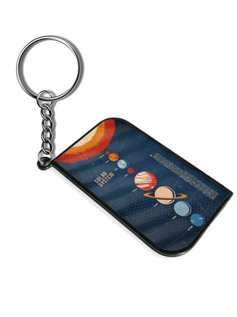 Buy Solar System Vector Printed Curverectangle Keychain at ₹ 29 Only