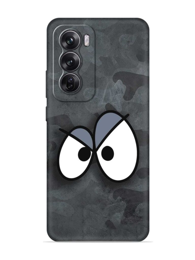 Buy Big Eyes Night Mode Embossed Soft Silicone Case for Oppo Reno 12 ...