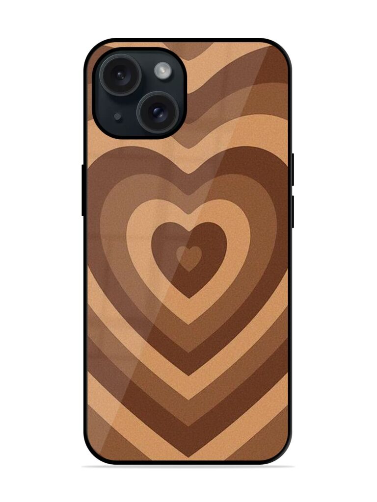 Buy Brown Heart Glossy Metal TPU Case at Rs. 249 Only - Zapvi