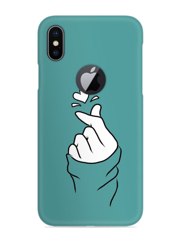 Buy Korean Heart Sign Art Snap Case for Apple Iphone X (Logo Cut) at Rs ...