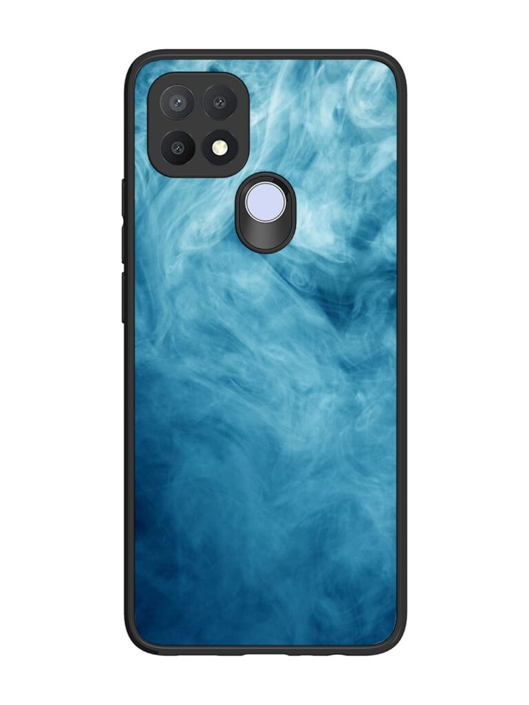 Buy Blue Smoke Art Glossy Metal Phone Cover for Oppo A15S at Rs. 249 ...