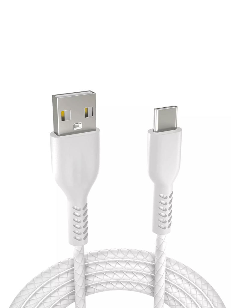 White Type-C 2.4A USB Cable - 1Mtr - Zapvi