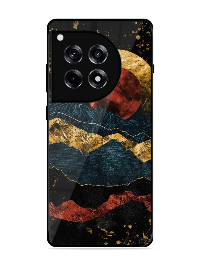 Buy Gold Painting View Glossy Metal Phone Cover for Oneplus 12R (5G) at ...