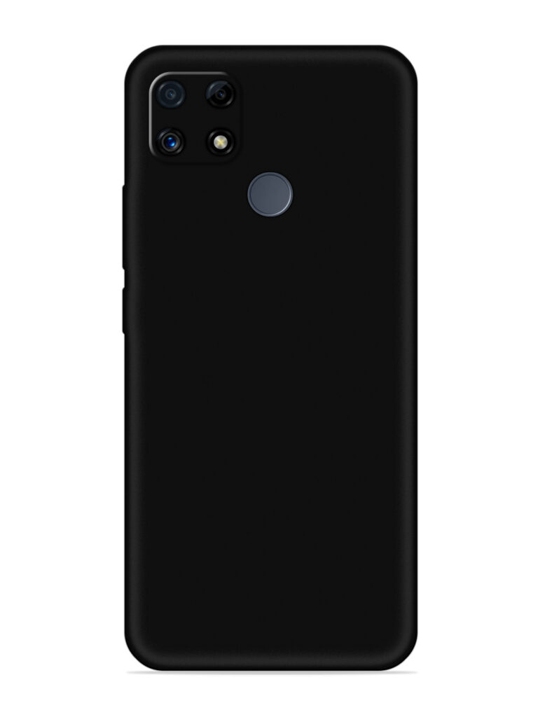 Buy Plain Black Soft Silicone Case for Realme C25 at Rs. 99 Only - Zapvi