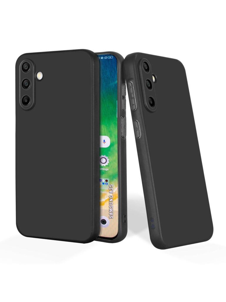 Buy Plain Black Soft Silicone Case for Samsung Galaxy A35 (5G) at Rs. 99 Only - Zapvi