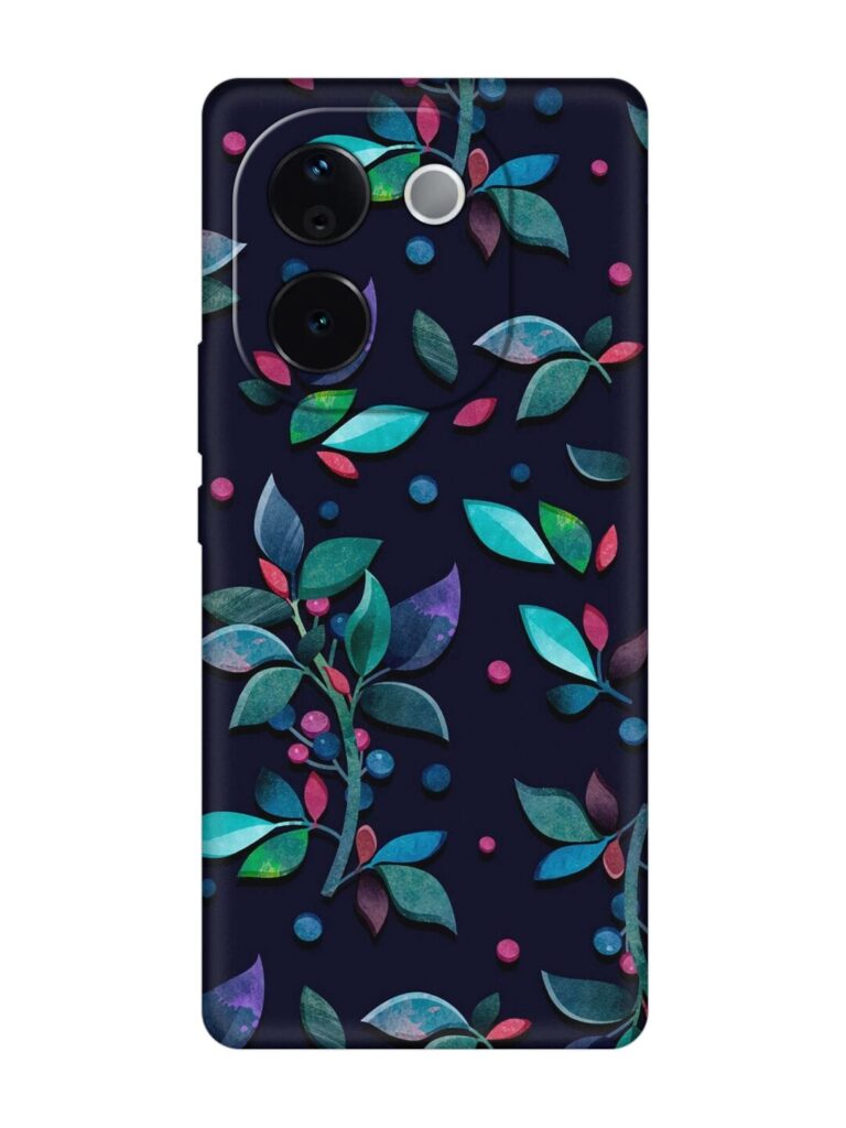 Buy Decorative Watercolor Flower Embossed Soft Silicone Case for Vivo ...