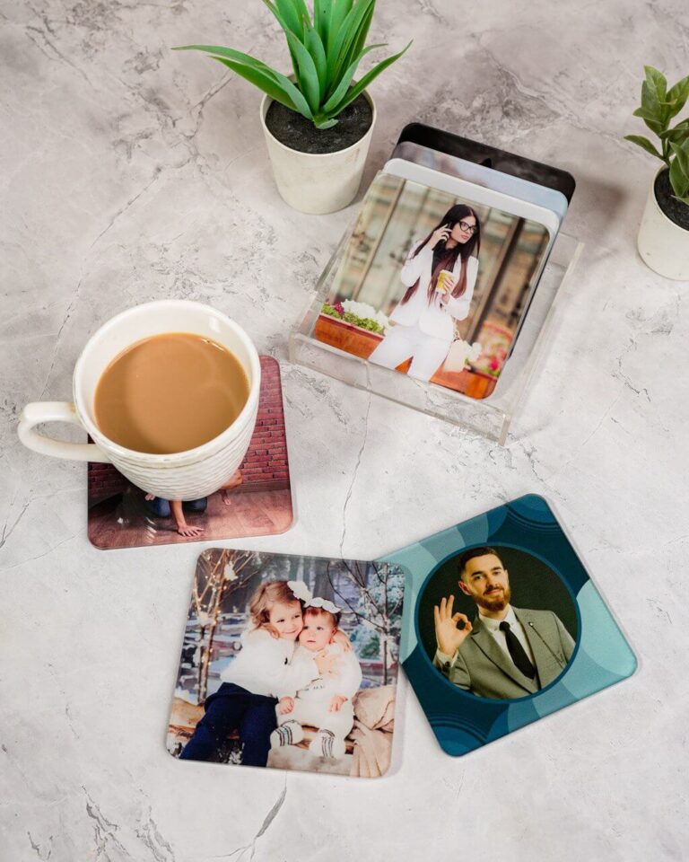 Customized Acrylic Coasters (Pack of 4) - Zapvi