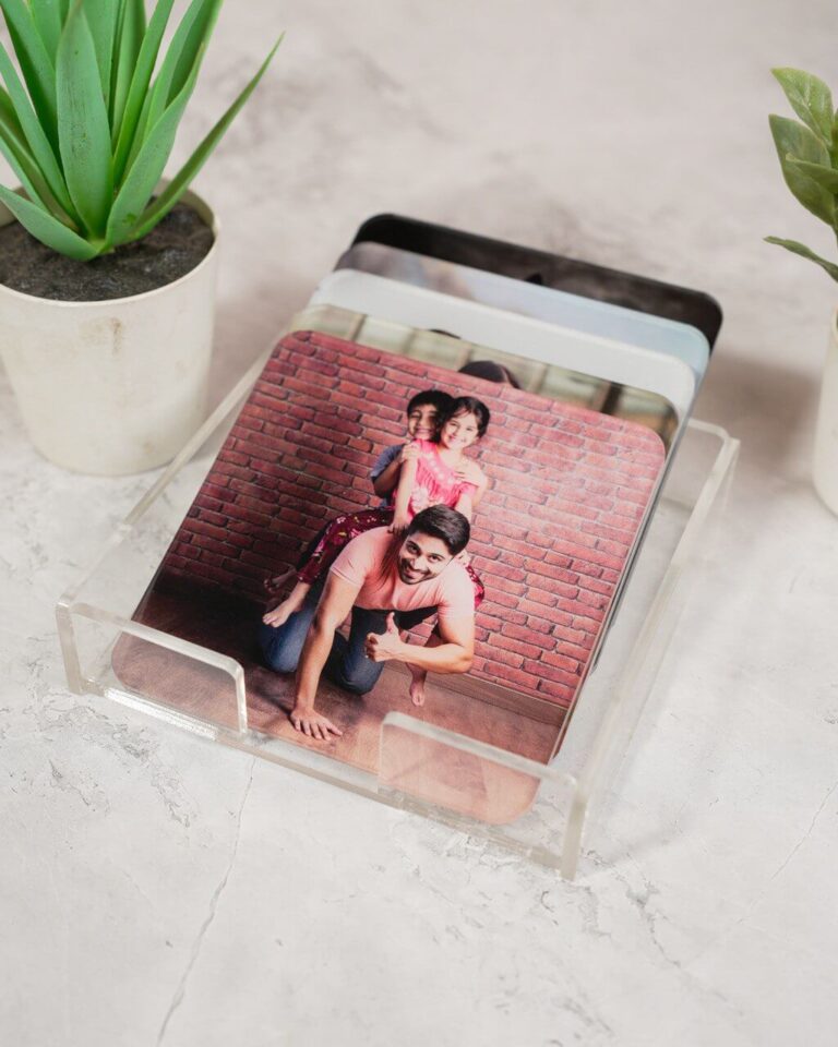 Customized Acrylic Coasters (Pack of 4) - Zapvi