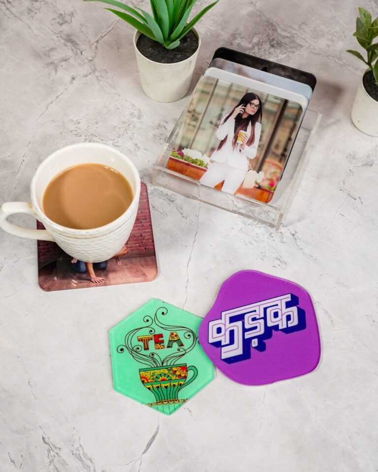 Customized Acrylic Coasters (Pack of 4) - Zapvi