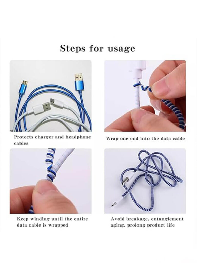 Spiral Cable Protector – Multicolor - Zapvi