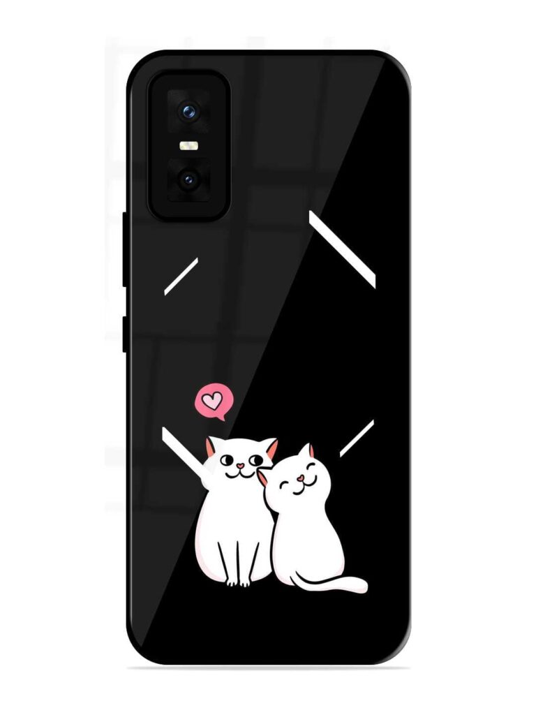 Cat Love Glossy Metal Phone Cover for Infinix Gt 30 Pro (5G) - Zapvi