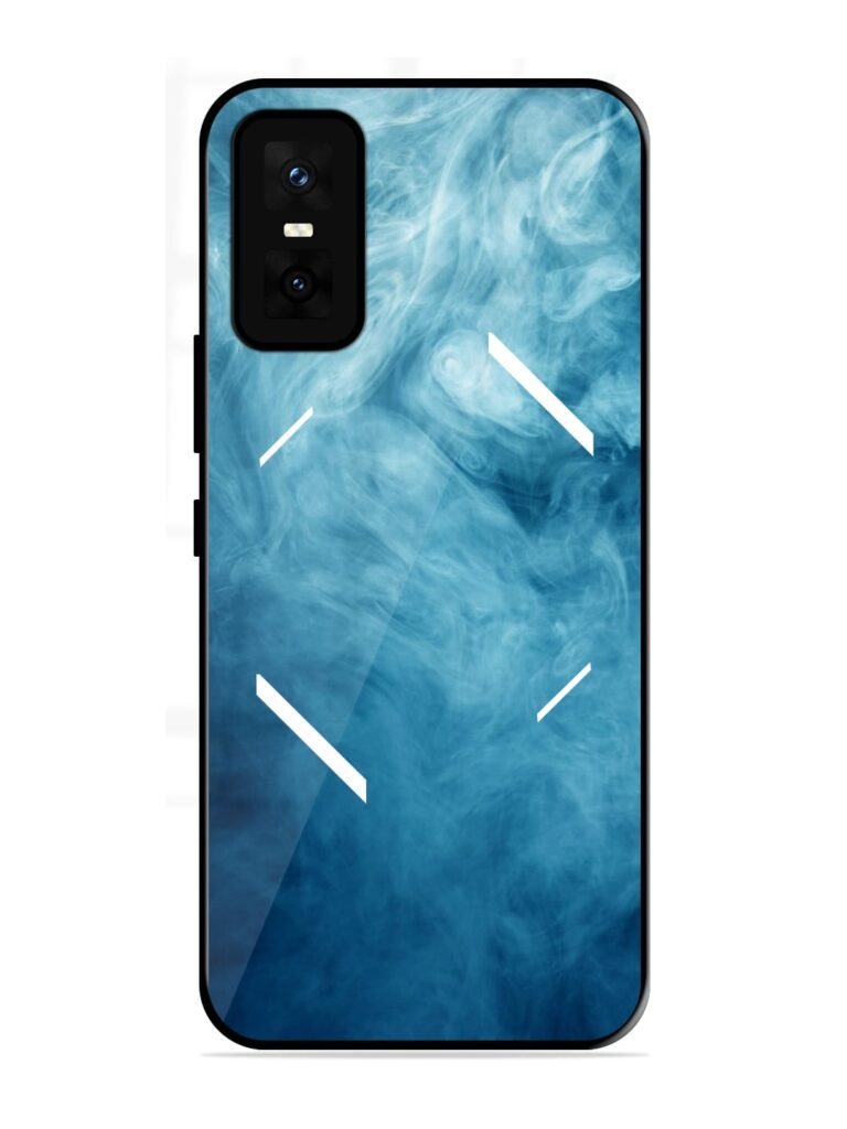 Blue Smoke Art Glossy Metal Phone Cover for Infinix Gt 30 Pro (5G) - Zapvi